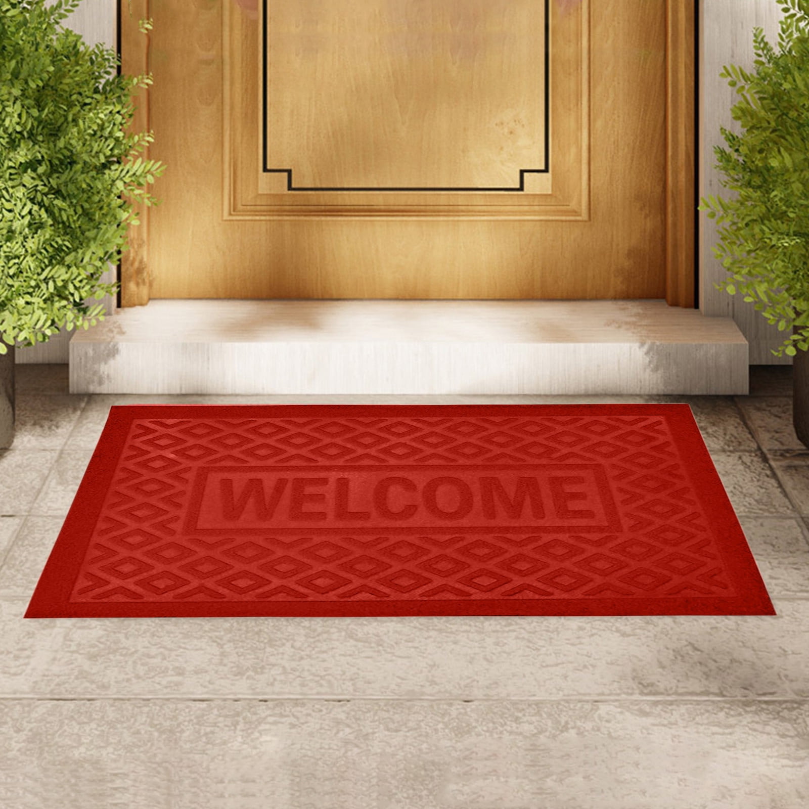 Durable 3D Welcome Doormat Non-Slip PVC Floor Mat for Home Entrance ...