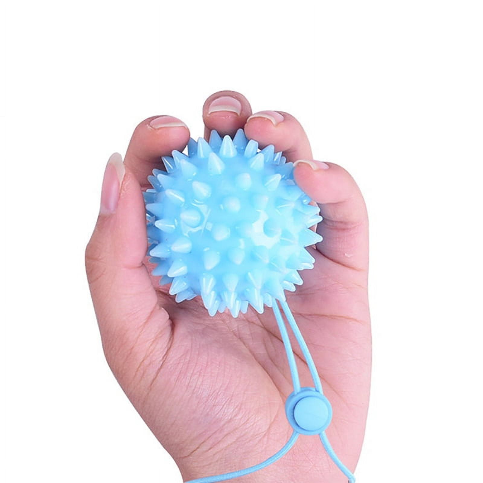 Durable 5.5CM TPR Spiky Massage Grip Ball With Rope String Spike ...