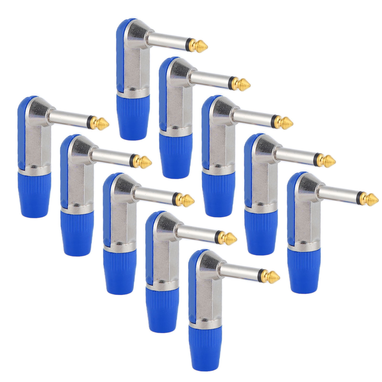 Durable 6.35mm Audio Plug XLR Angled Headphone Adapters - Blue ...