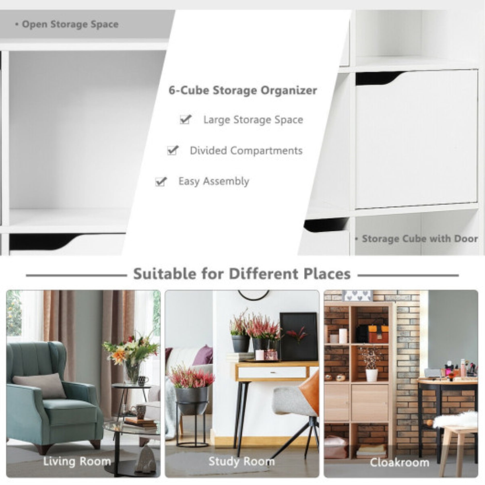 Durable 6-Cube Chipboard Cabinet: Versatile, Stylish, and Space-Saving ...