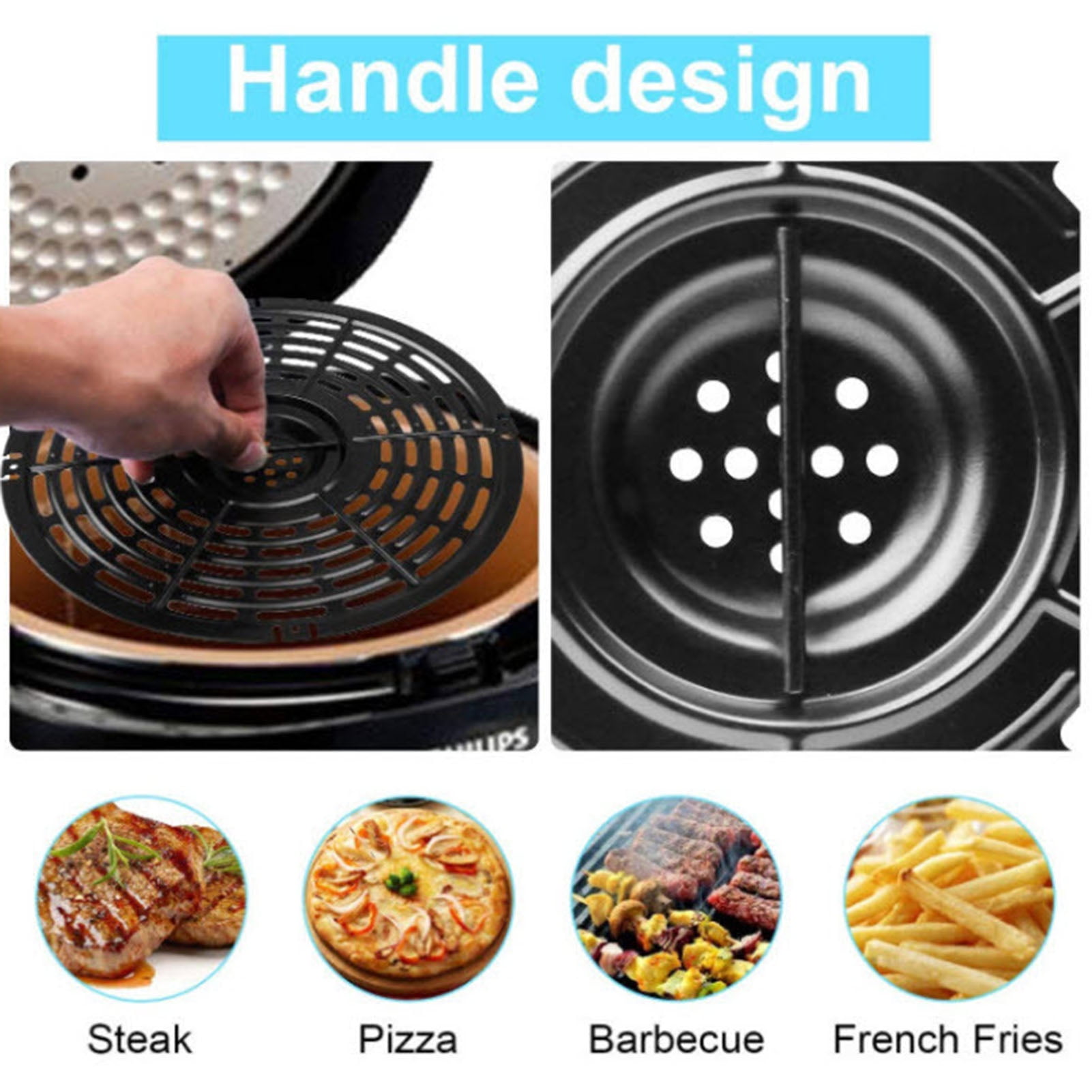 Durable 8.5 Inch Fryer Replacement Crisper Plate, High Heat, Non,Stick ...
