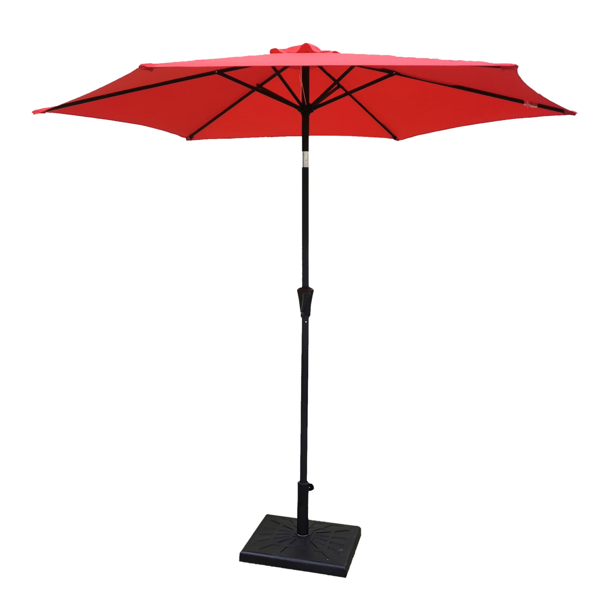 Durable Aluminum Patio Umbrella with Rust-Resistant Pole & 42LB Base ...