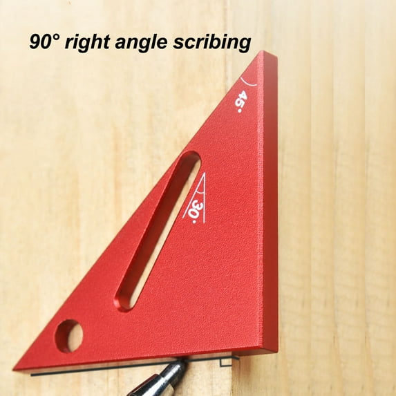 Durable Aluminum Woodworking Ruler, 90/45/30° Angle Guide for Precise ...