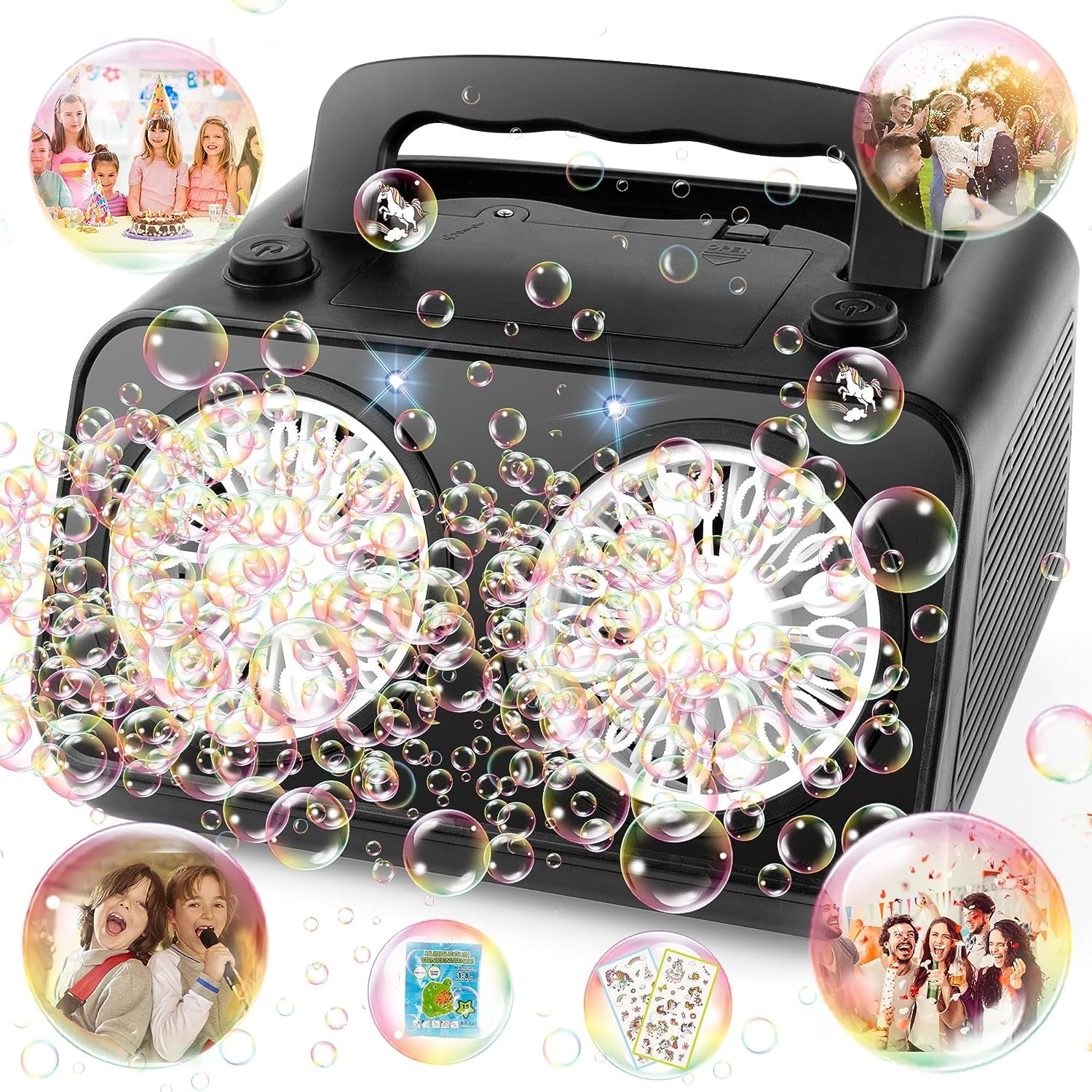 Durable Automatic Bubble Blower, 20000+ Bubbles Per Minute Batteries ...