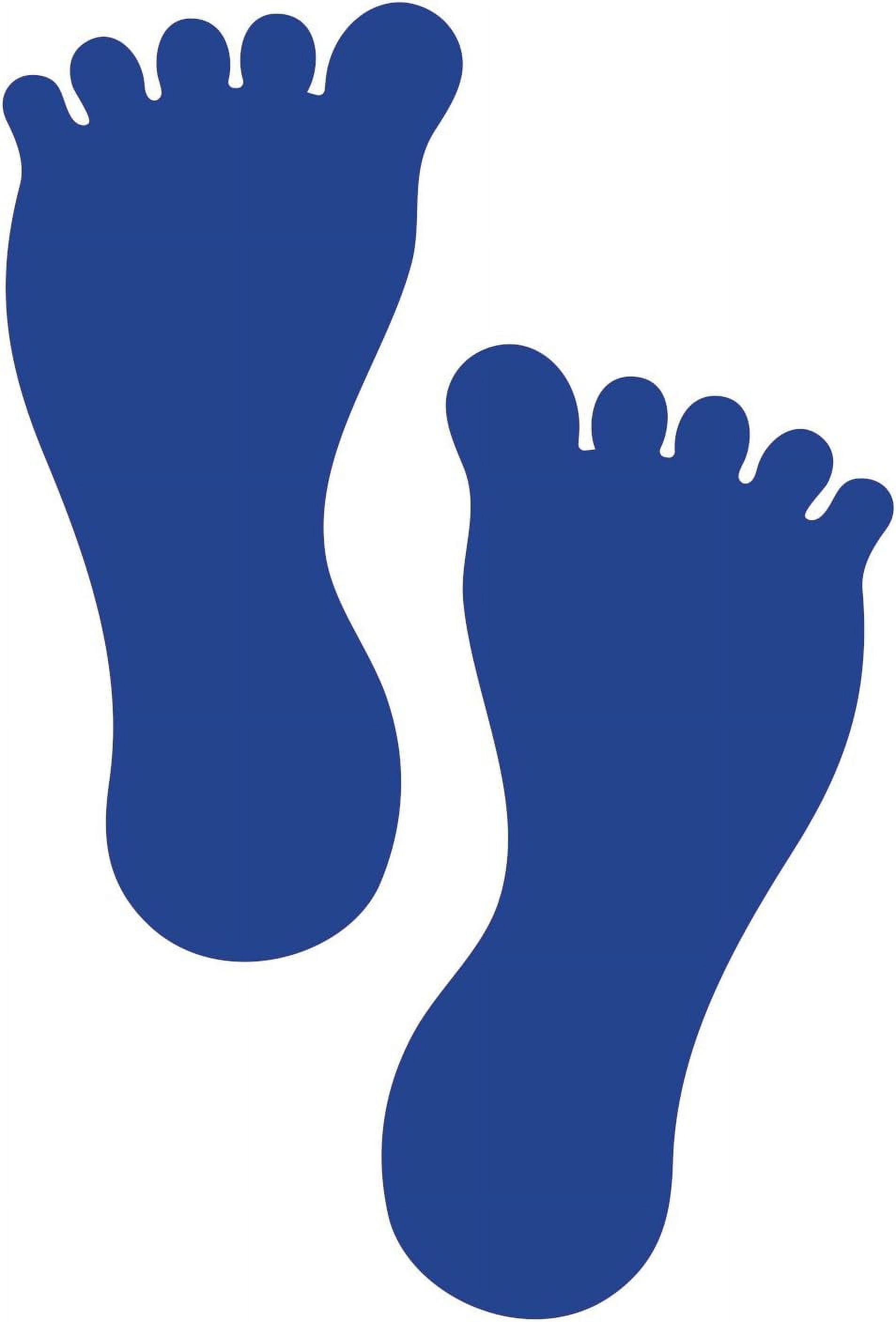 Durable Barefoot Footprint Stickers, Small, Waterproof Gloss Vinyl ...