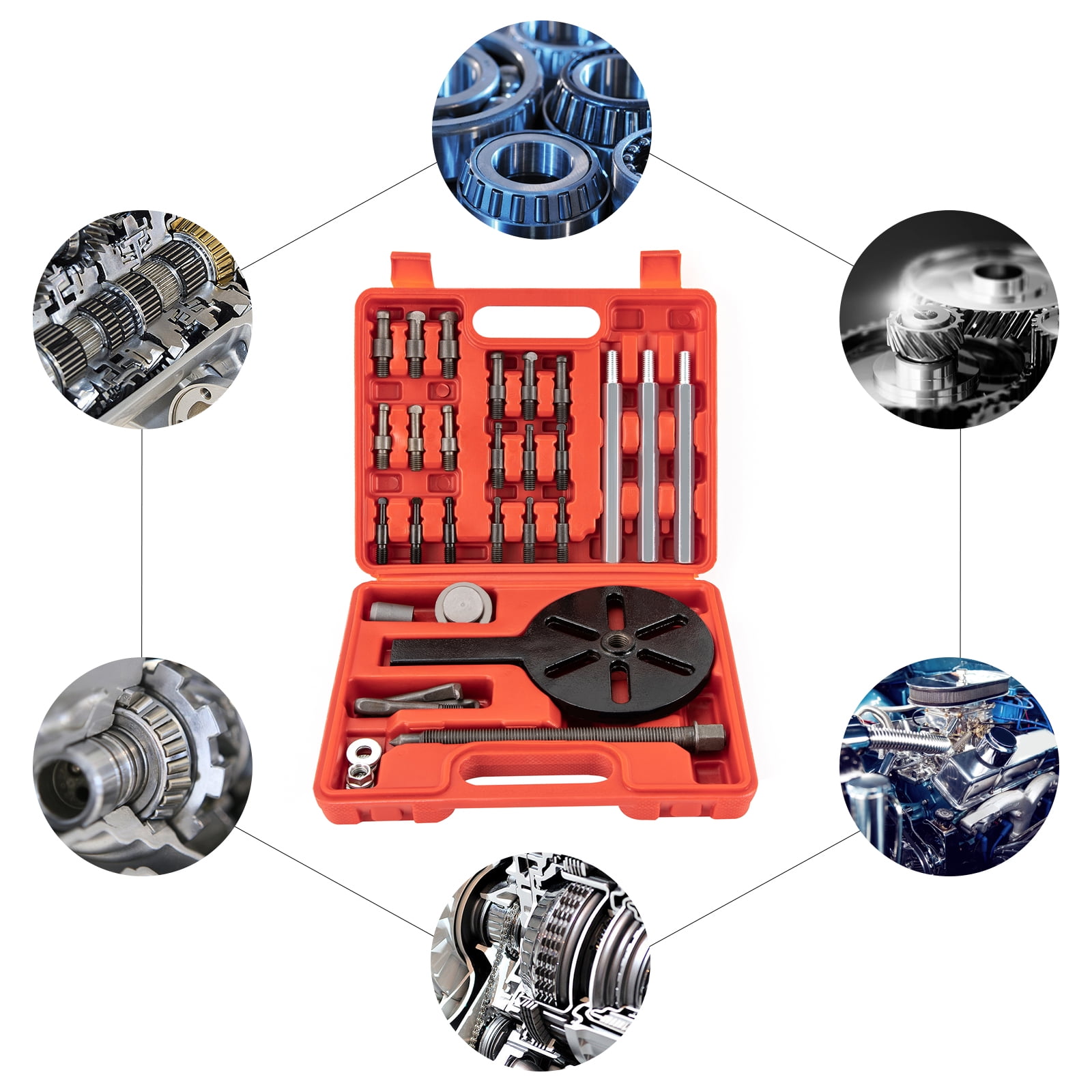 Durable Bearing Puller Set with 18 Pieces, High-Strength Steel ...