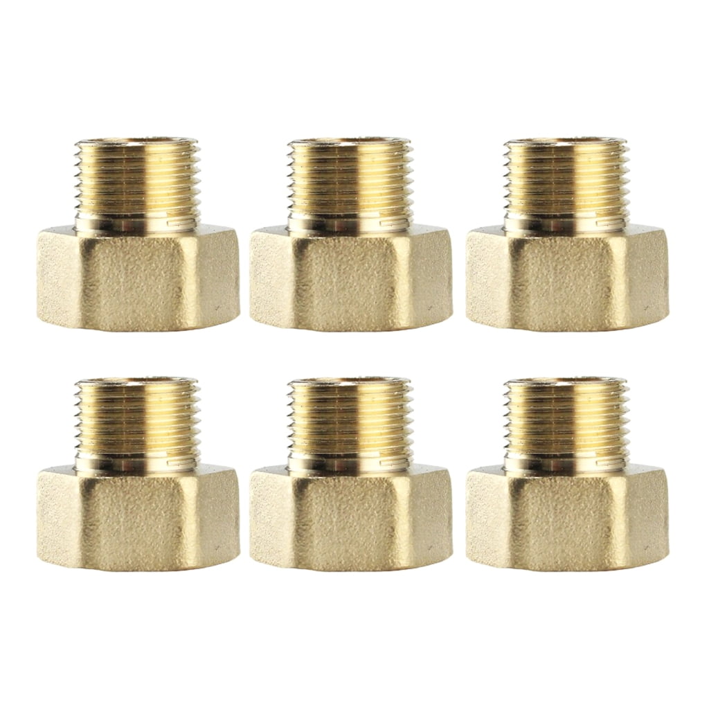 Durable Brass Hose Connectors Heavy Duty Hose Reducers 6 Pcs Thread ...