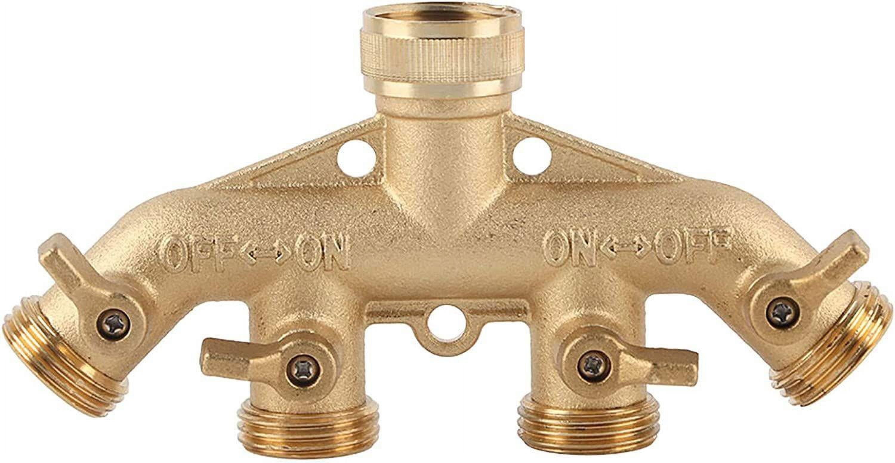 Durable Brass Hose Splitter Garden 4 Way Hose Splitter Hose Adapter ...