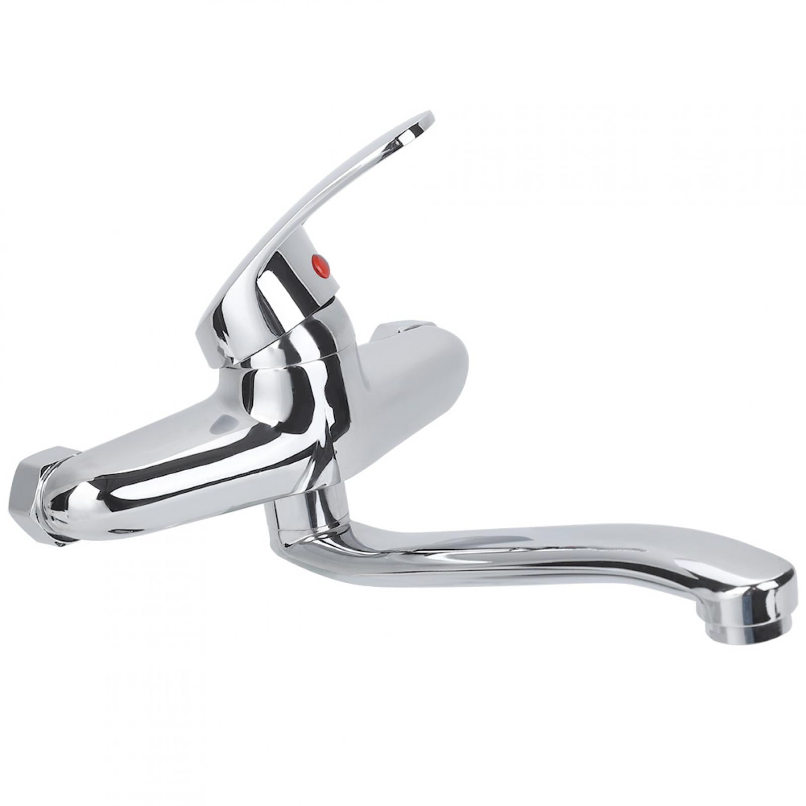 Durable Brass Kitchen Faucet, Wall Mount, Hot Cold, Foldable Spout ...