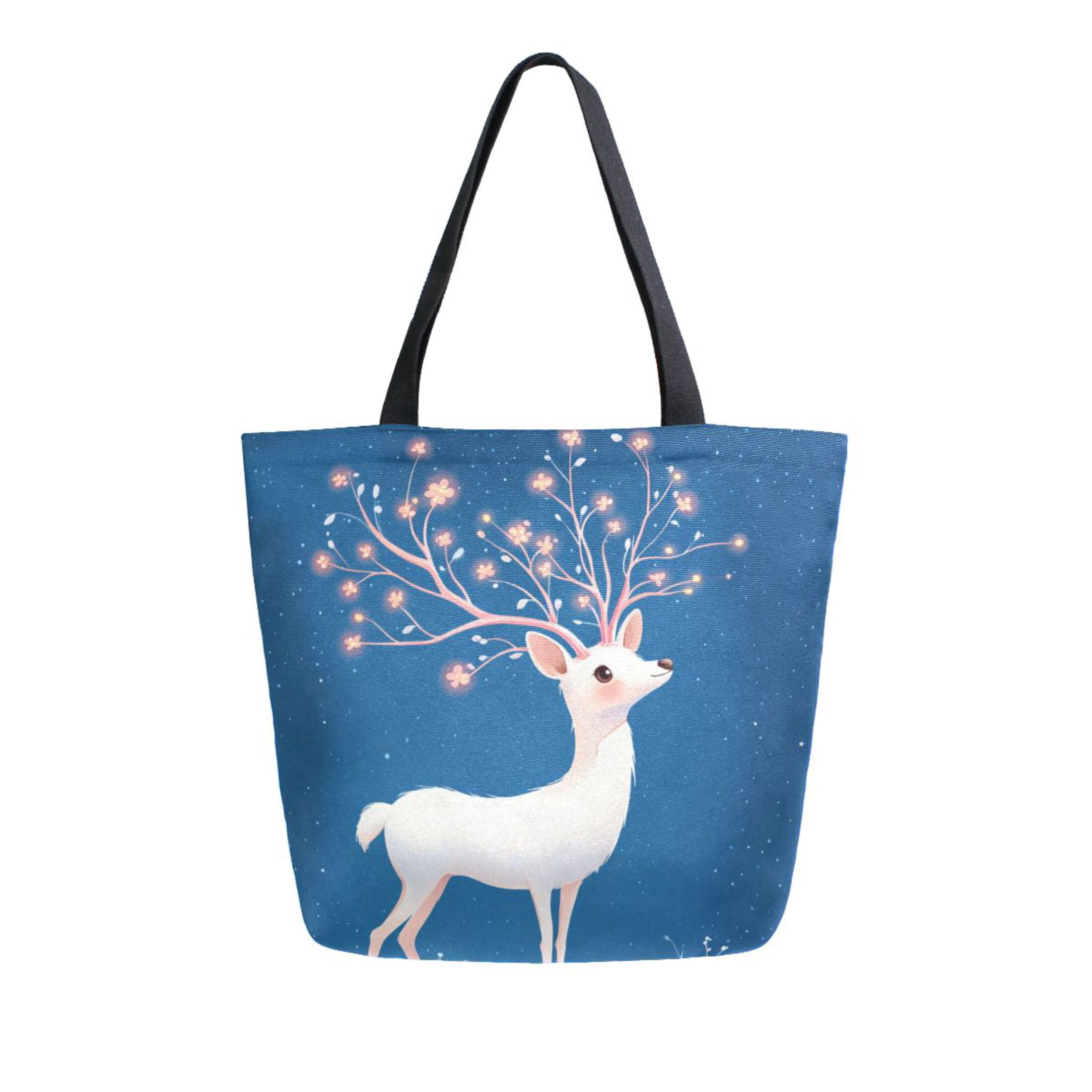 Durable Canvas Tote Bag with Zip Pocket Bags for Woman Shoulder ...
