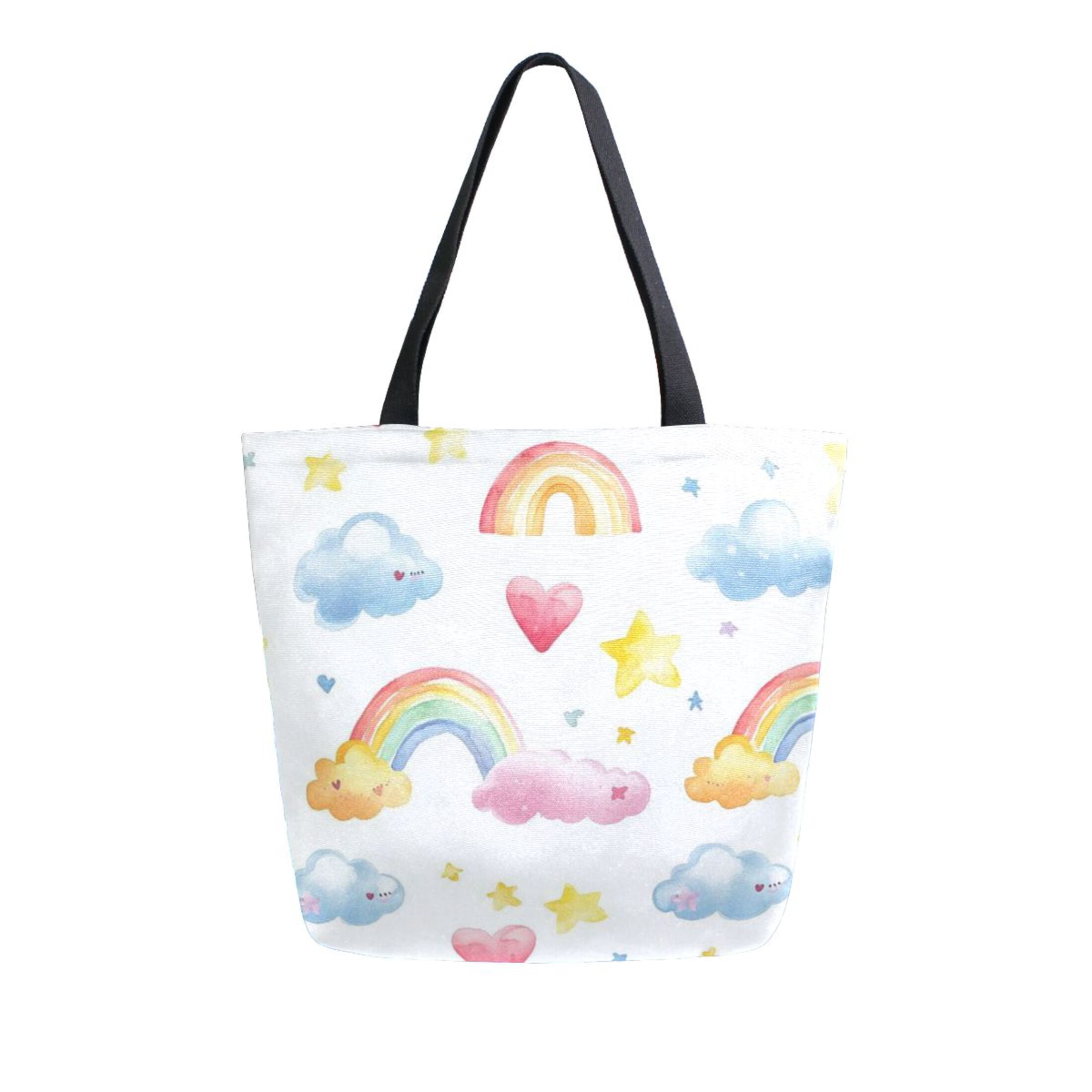 Durable Canvas Tote Bag with Zip Pocket Bags for Woman Shoulder ...