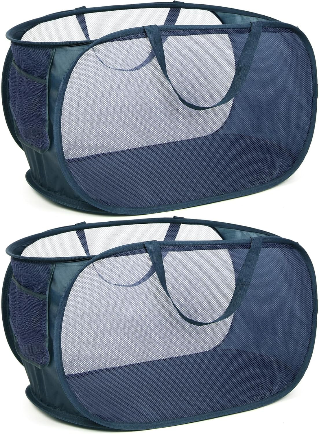 Durable Collapsible Laundry Baskets, Mesh Pop Up Laundry Hamper with ...