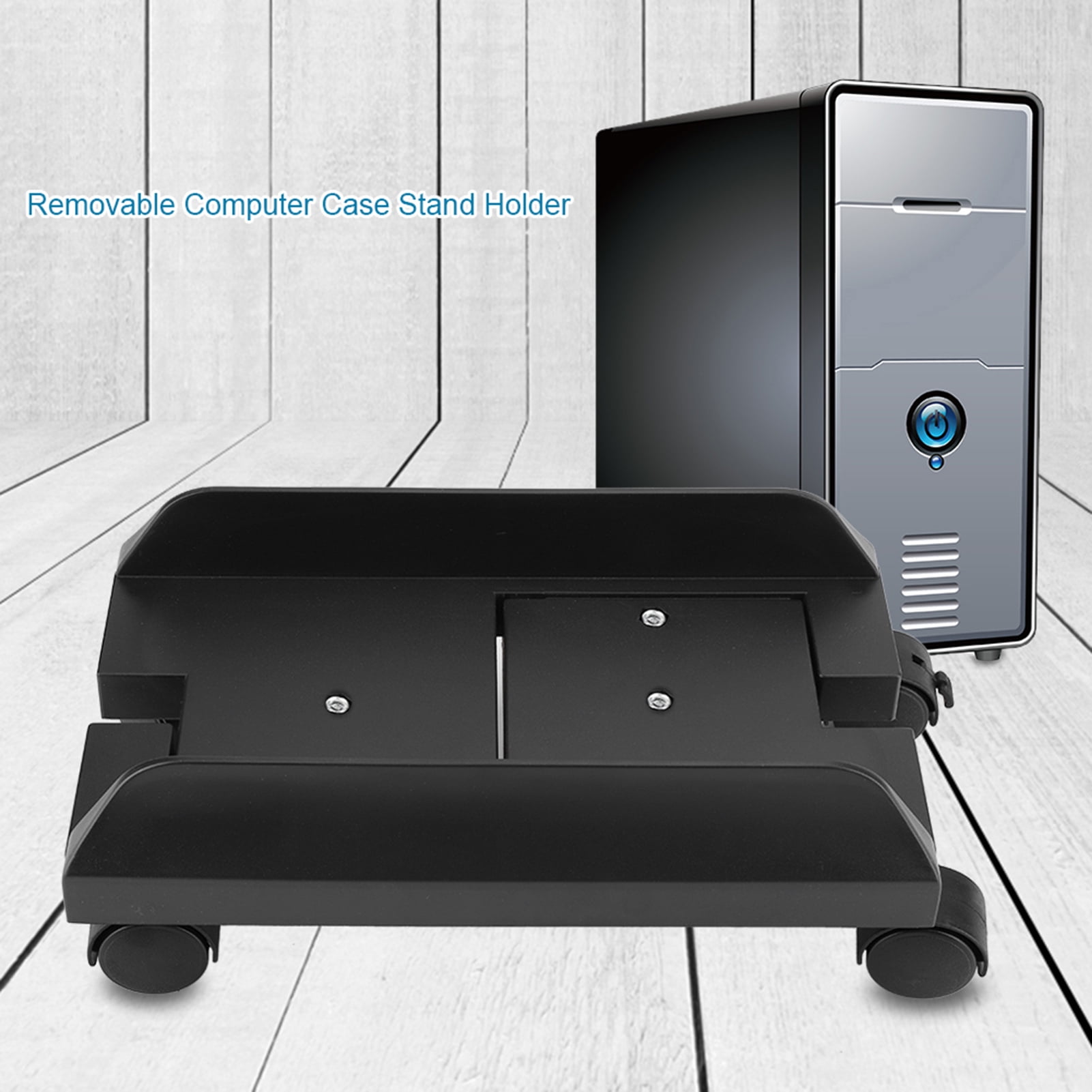 Durable Computer Mainframe Stand, Rolling PC Holder W/ Smooth Surface ...
