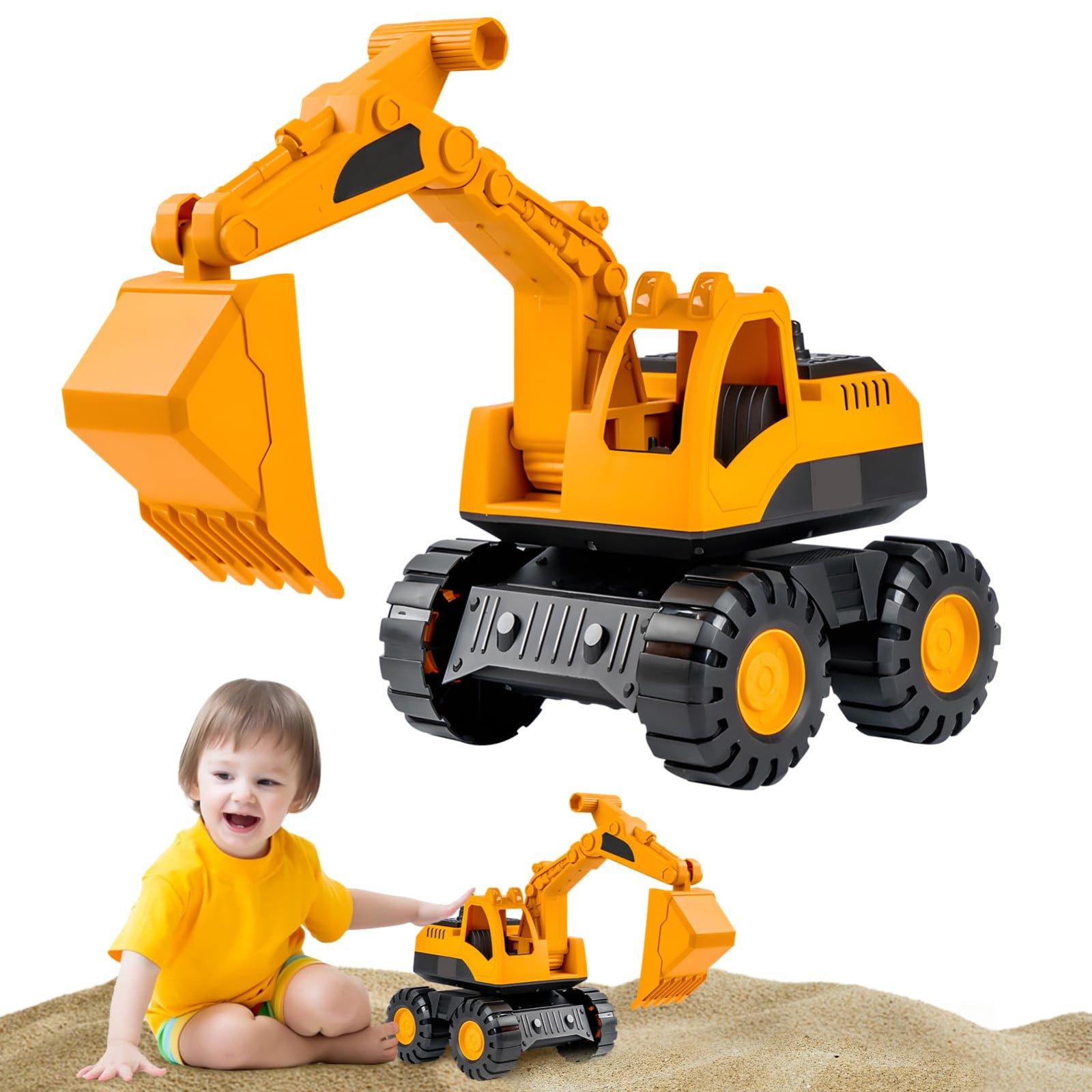 Durable Construction Excavator Toy for Kids Realistic Design ...