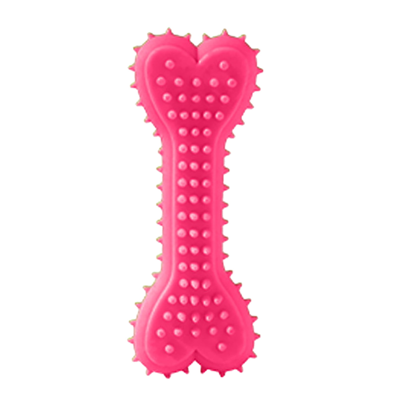 Durable Dog Chew Toys Triple Pack Interactive Rubber Toothbrush Bone ...