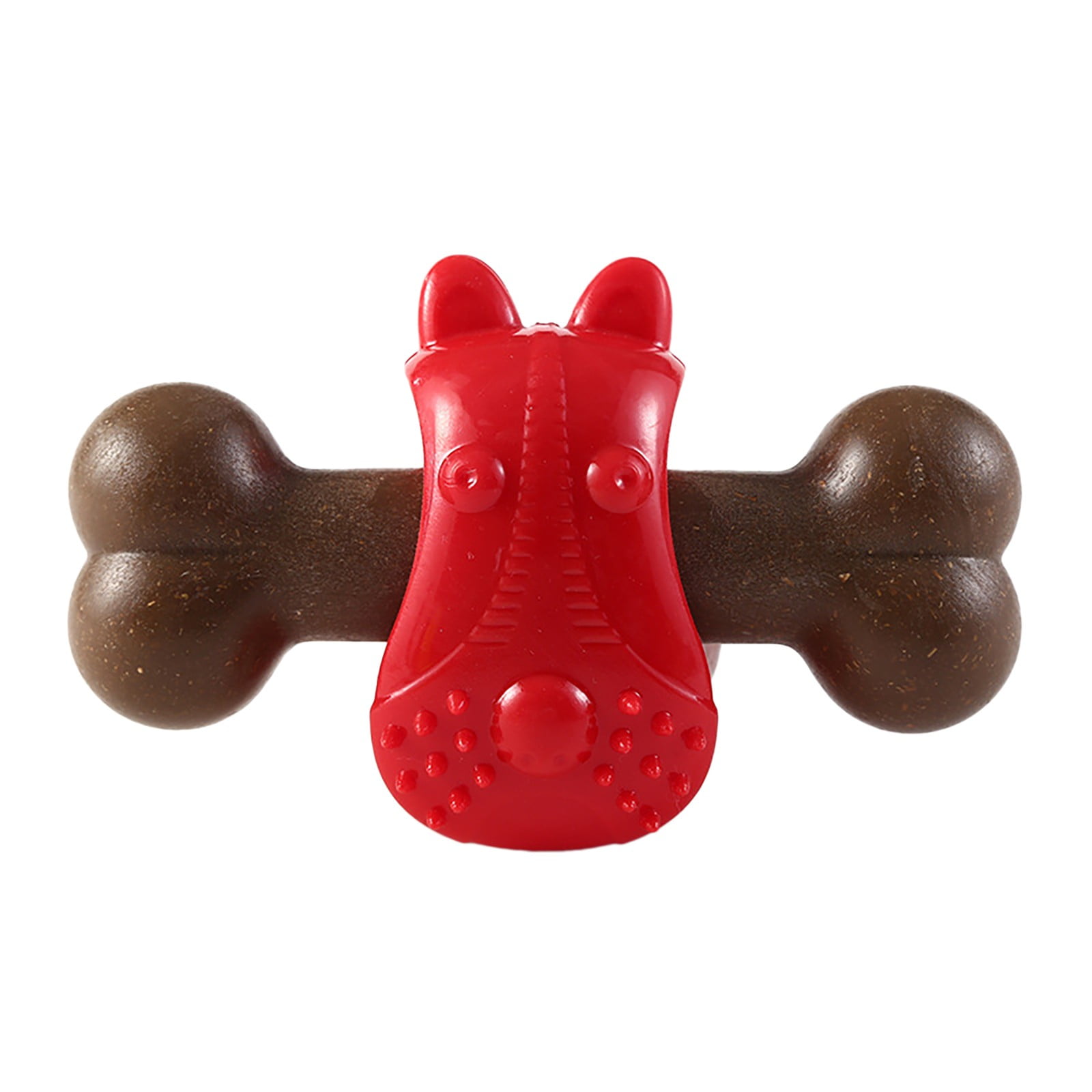 Durable Dog Chew Toys for Teething Puppies Natural Rubber Bone Pet ...