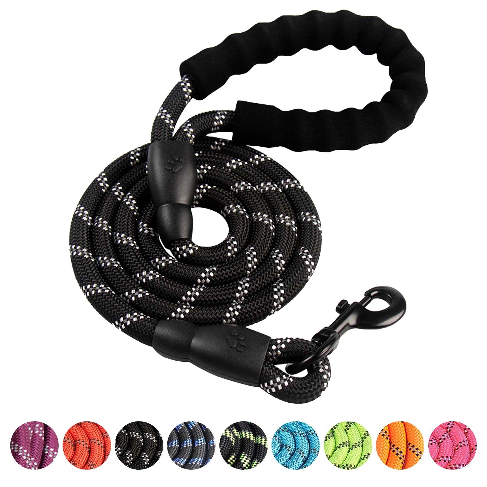 Durable Dog Leash, 5 FT/6 FT, 1/2", Padded Handle Nylon Dog Reflective ...