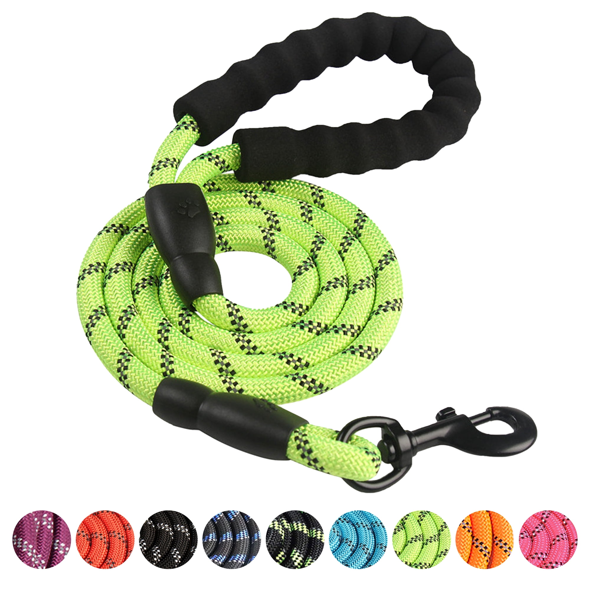 Durable Dog Leash, 5 FT/6 FT, 1/2", Padded Handle Nylon Dog Reflective ...