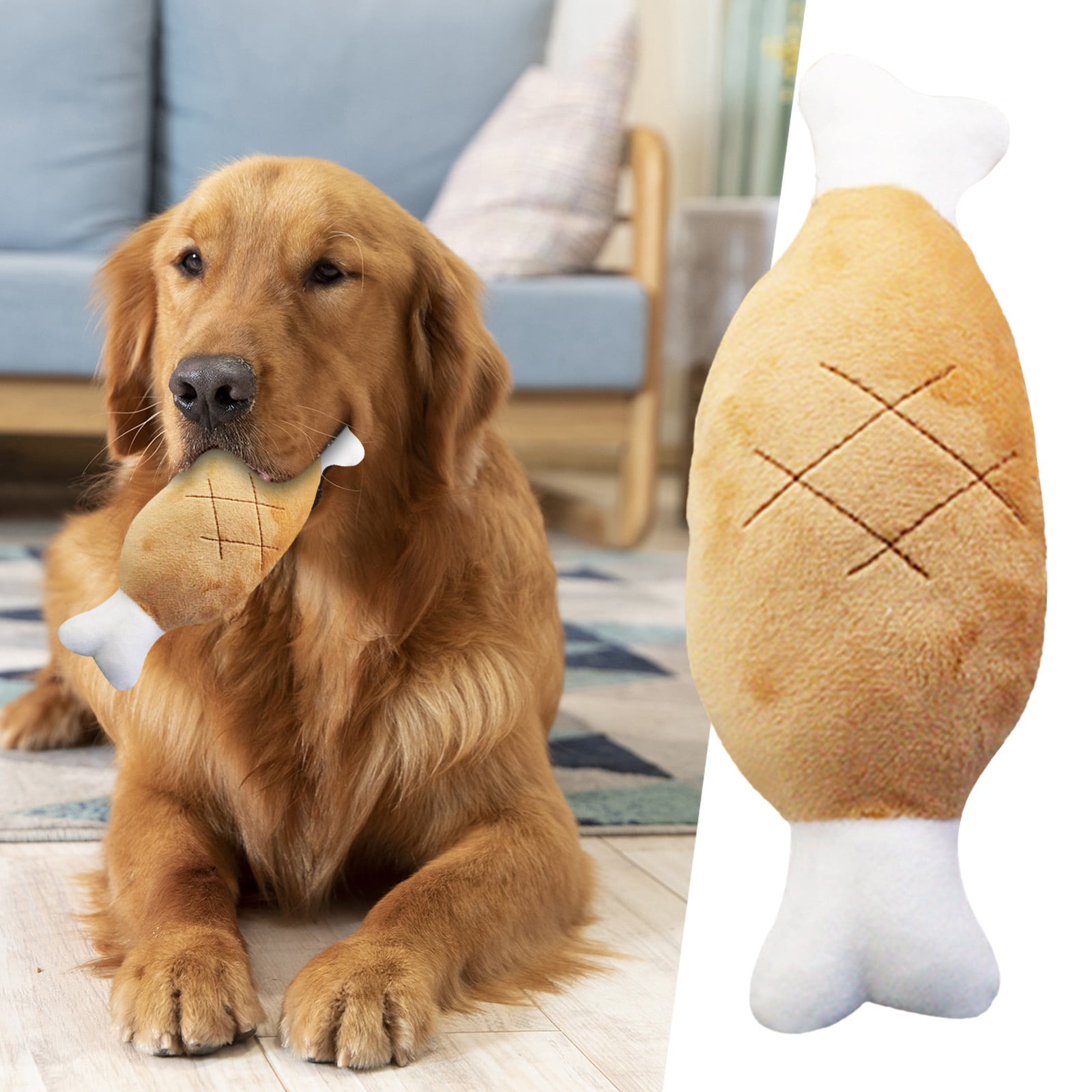 Durable Double Bone Chicken Leg Pet Chew Toy for Dogs Puppies ...