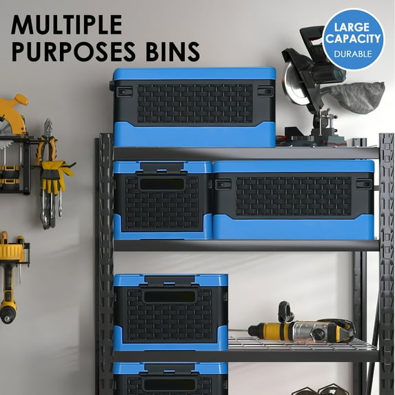 Extra Large Durable Plastic Tool Box with Lid - Thickened Stackable ...