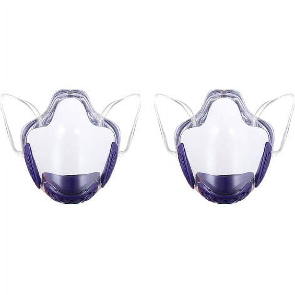 Durable Face Mask Combination Reusable Clear Plastic Mask (2 Pieces ...