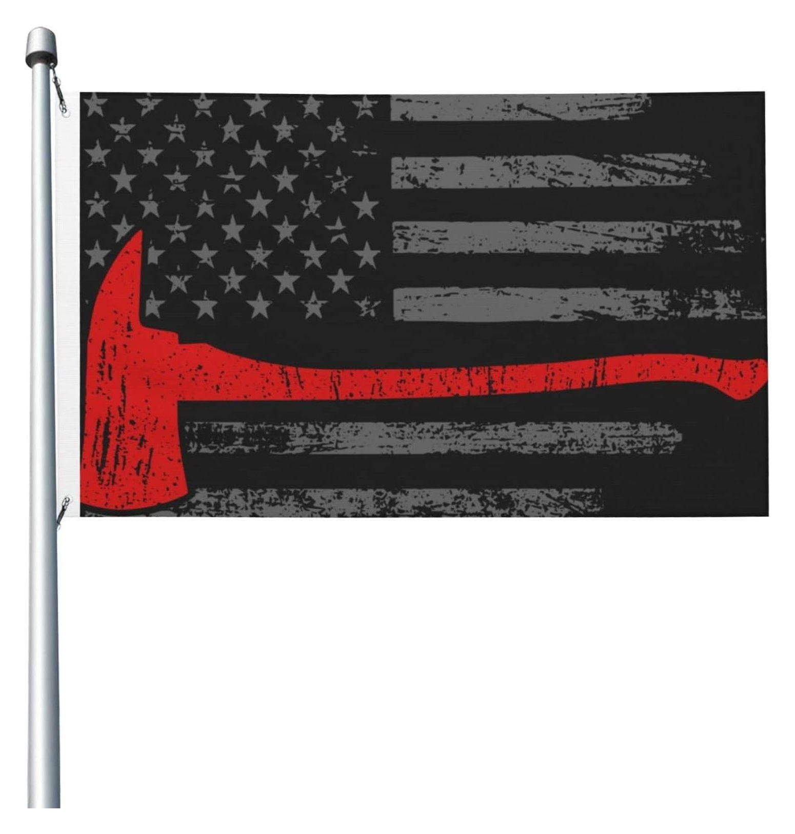 Durable Firefighter Axe Thin Red Line Flag Flags For Outside 3x5 Ft ...