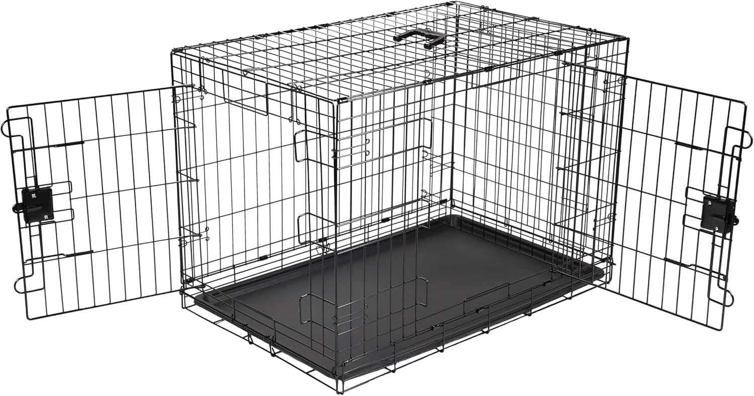 Durable, Foldable Metal Wire Small Dog Crate with Tray, Single Door ...
