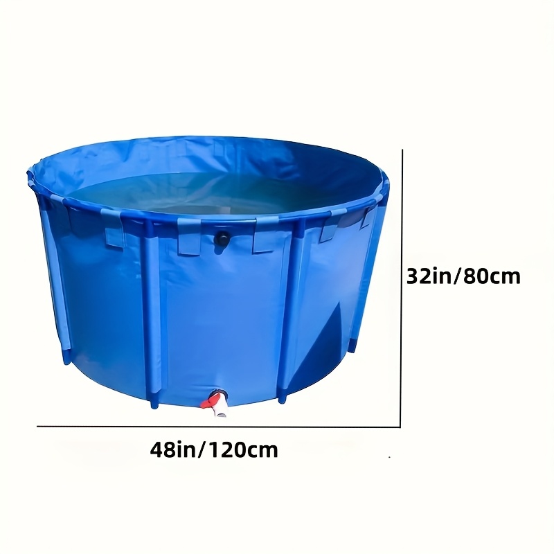 Durable Foldable Round Canvas Koi Pond - Portable Outdoor Koi Fish Tank ...
