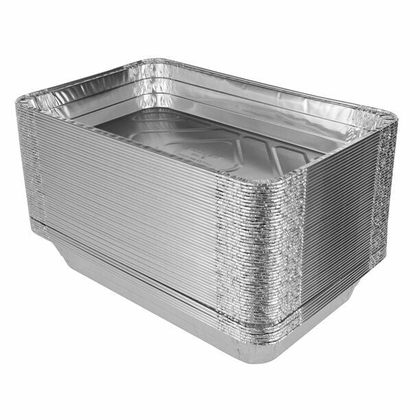 Durable Full Size Medium Rectangle Aluminum Foil Roasting & Steam Table ...