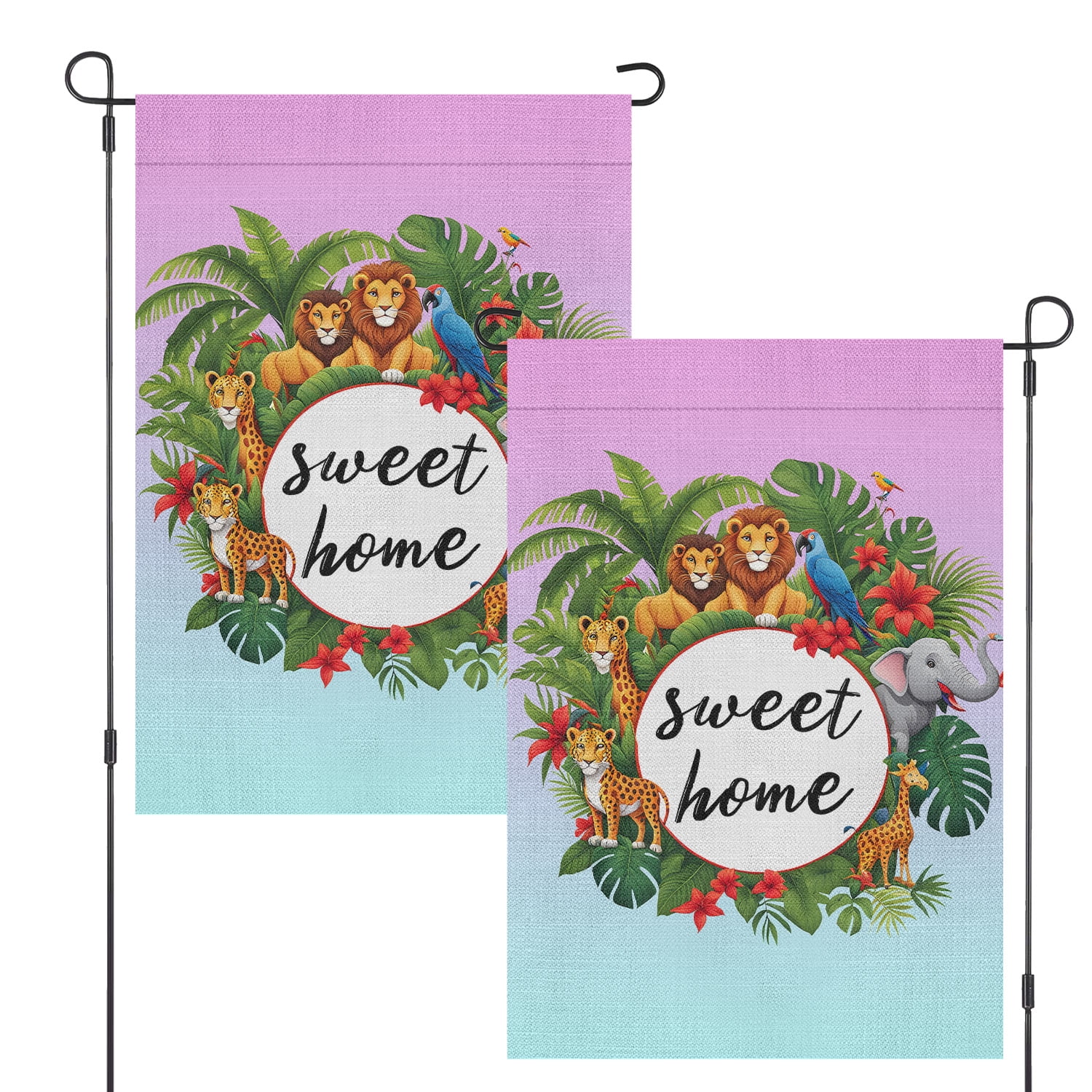 Durable Garden Flag in Full Polyester Imitation Linen – Stunning Flower ...