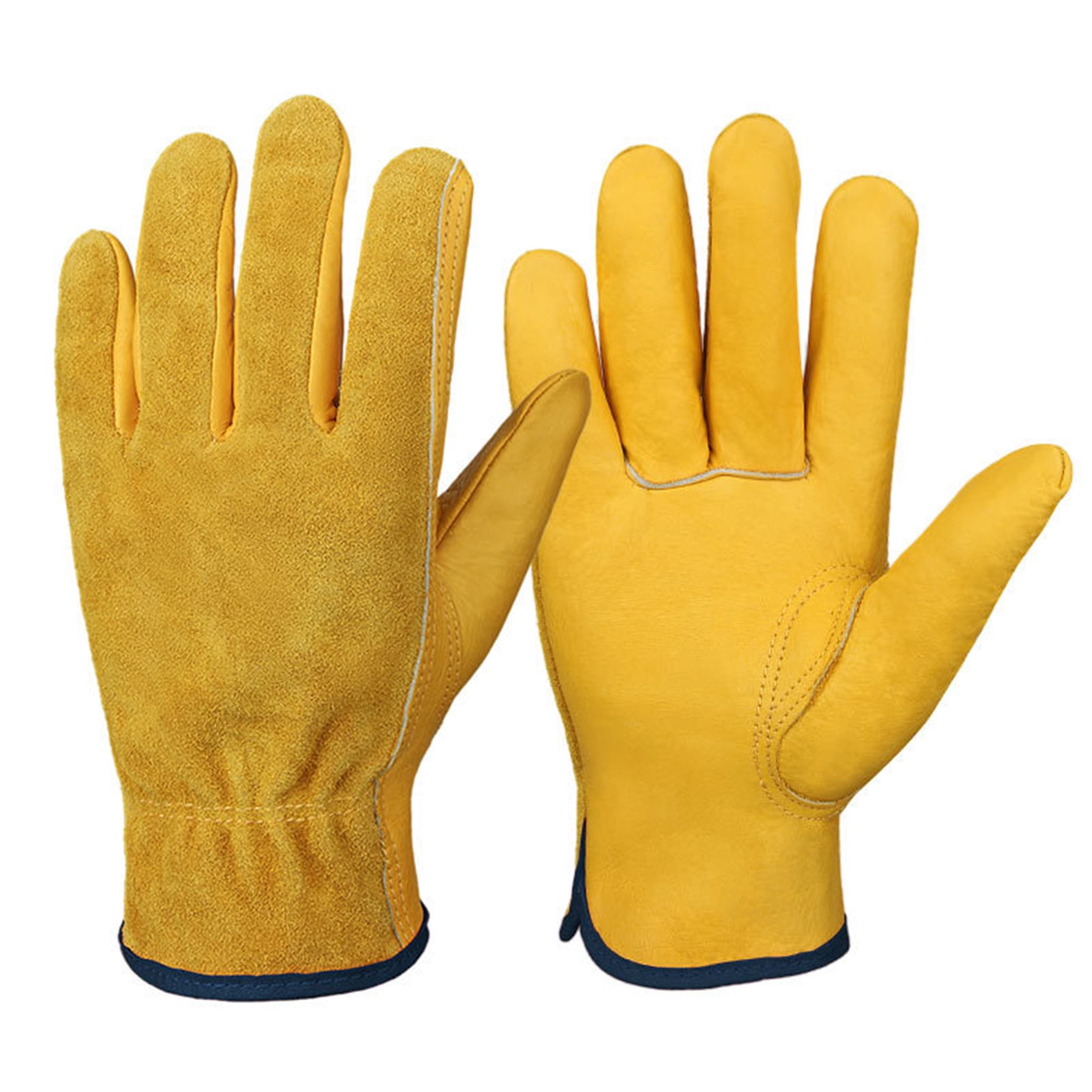 Durable Gardening Gloves Soft Wear Faux Leather Wear-resistant Stab ...