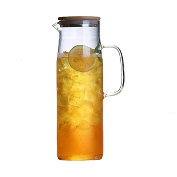 Durable Glass Carafe Glass Water Jugs with Lid for Iced Coffee Milk and ...