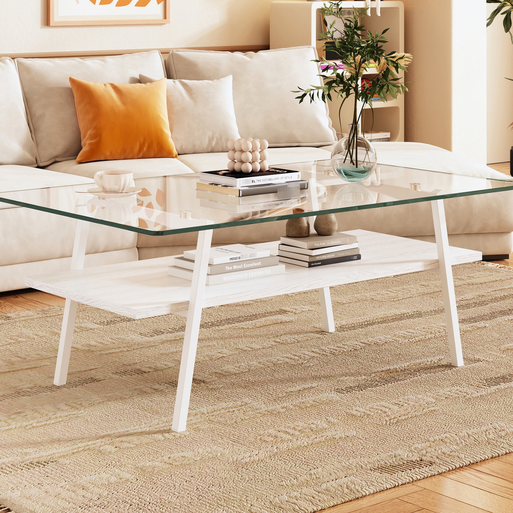 Durable Glass and MDF Table / Living Room Essential / High Load ...