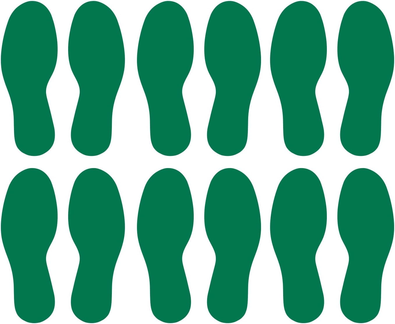 Durable Gloss Finish Green 9 Inch Medium Size Footprint Decal Vinyl ...