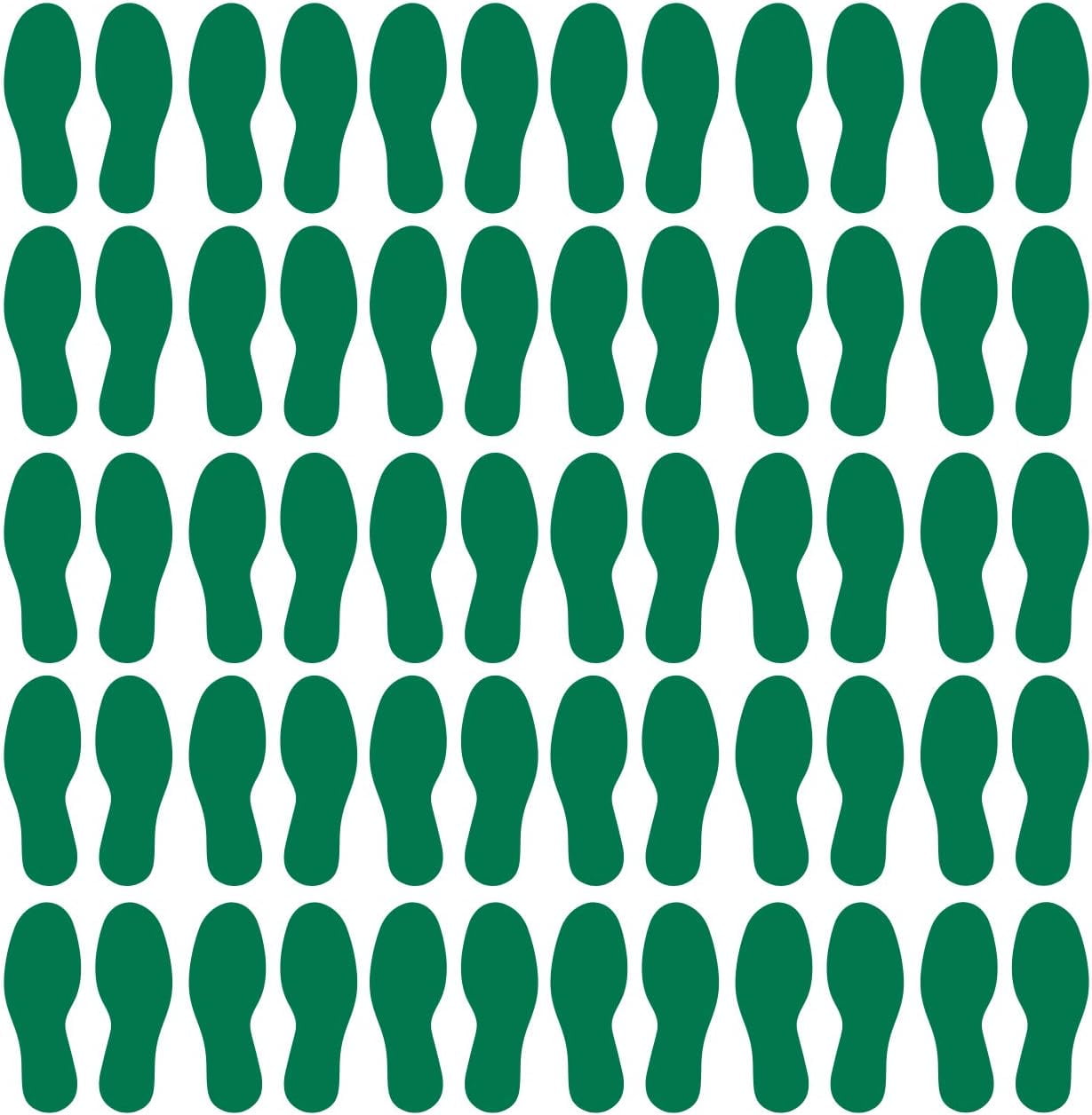 Durable Gloss Finish Green 9 Inch Medium Size Footprint Decal Vinyl ...