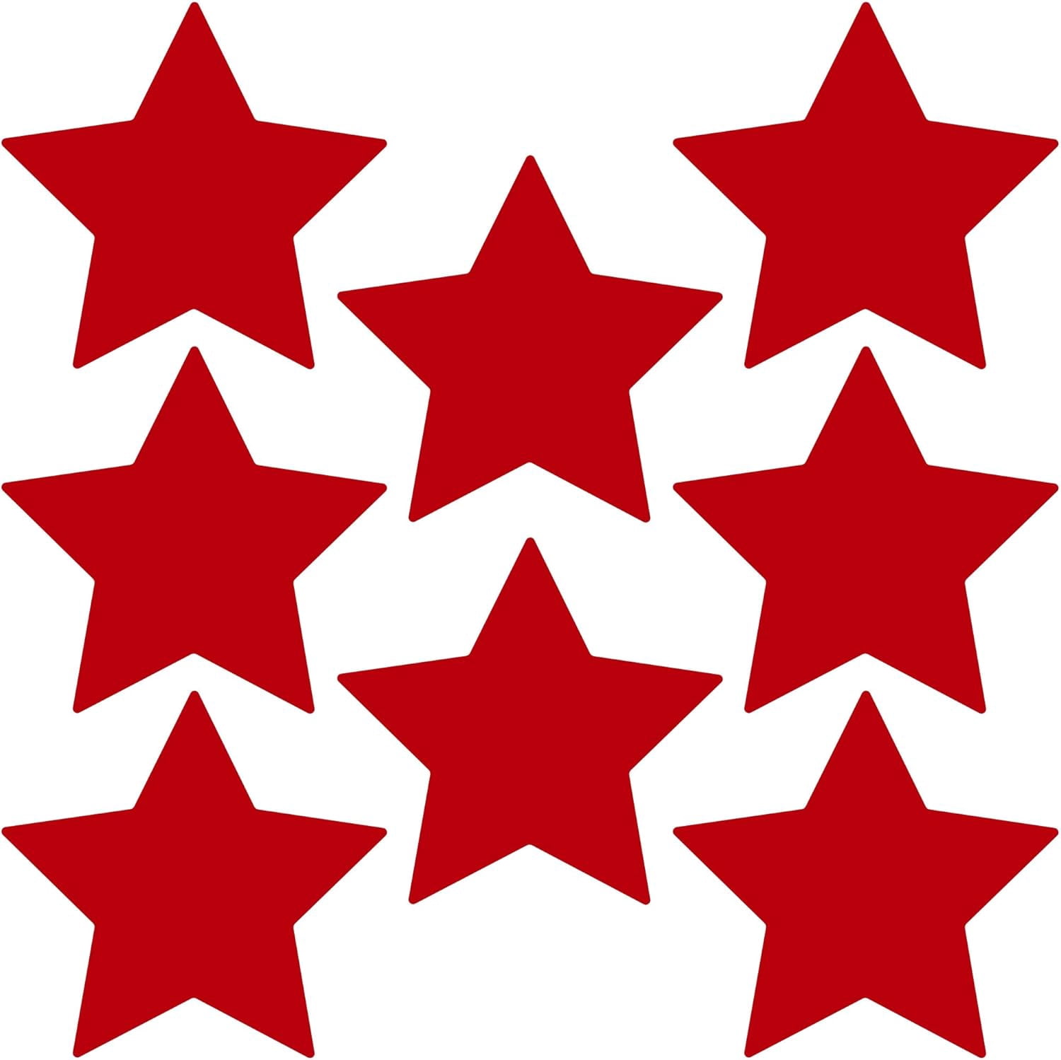 Durable Gloss Finish Red 6.5 Inch Star Decal Stickers, for Floors ...