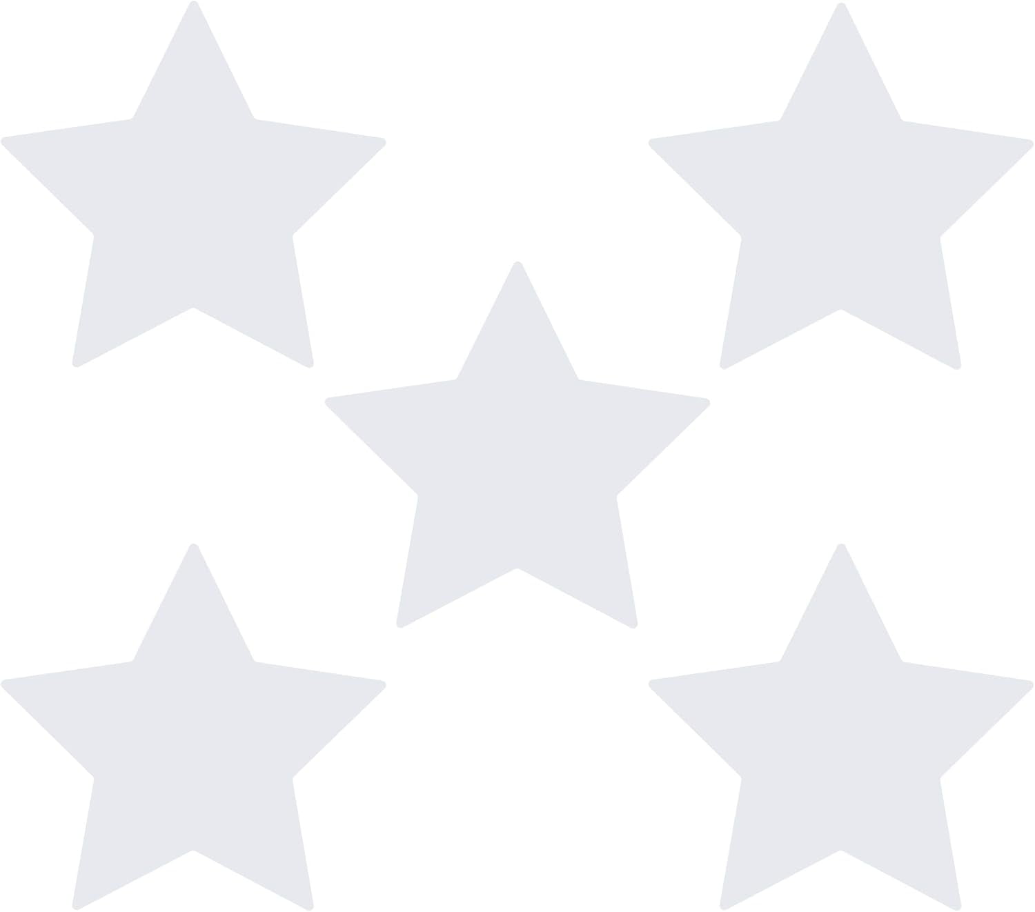 Durable Gloss Finish White 8.5 Inch Star Decal Stickers, for Floors ...