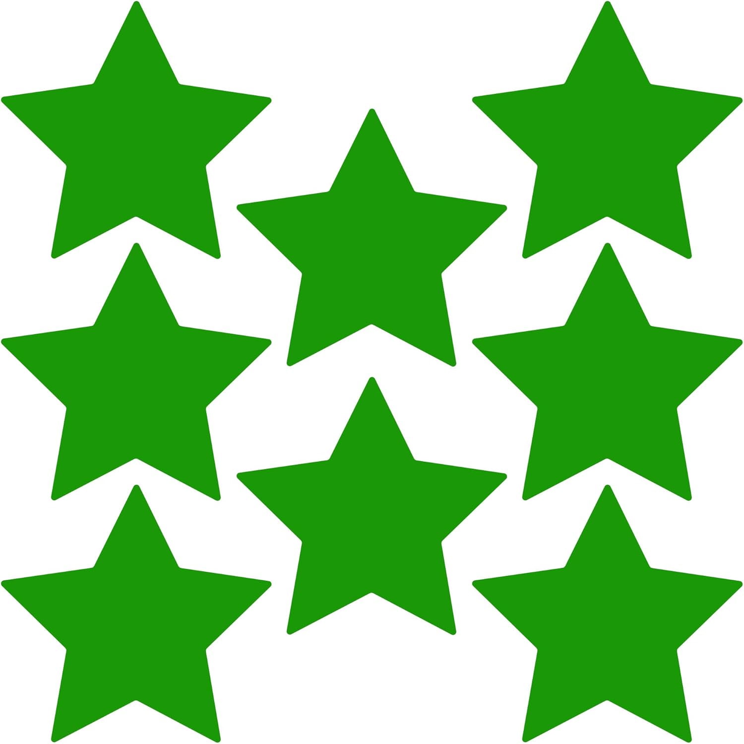 Durable Gloss Finish Yellow Green 6.5 Inch Star Decal Stickers | Great ...