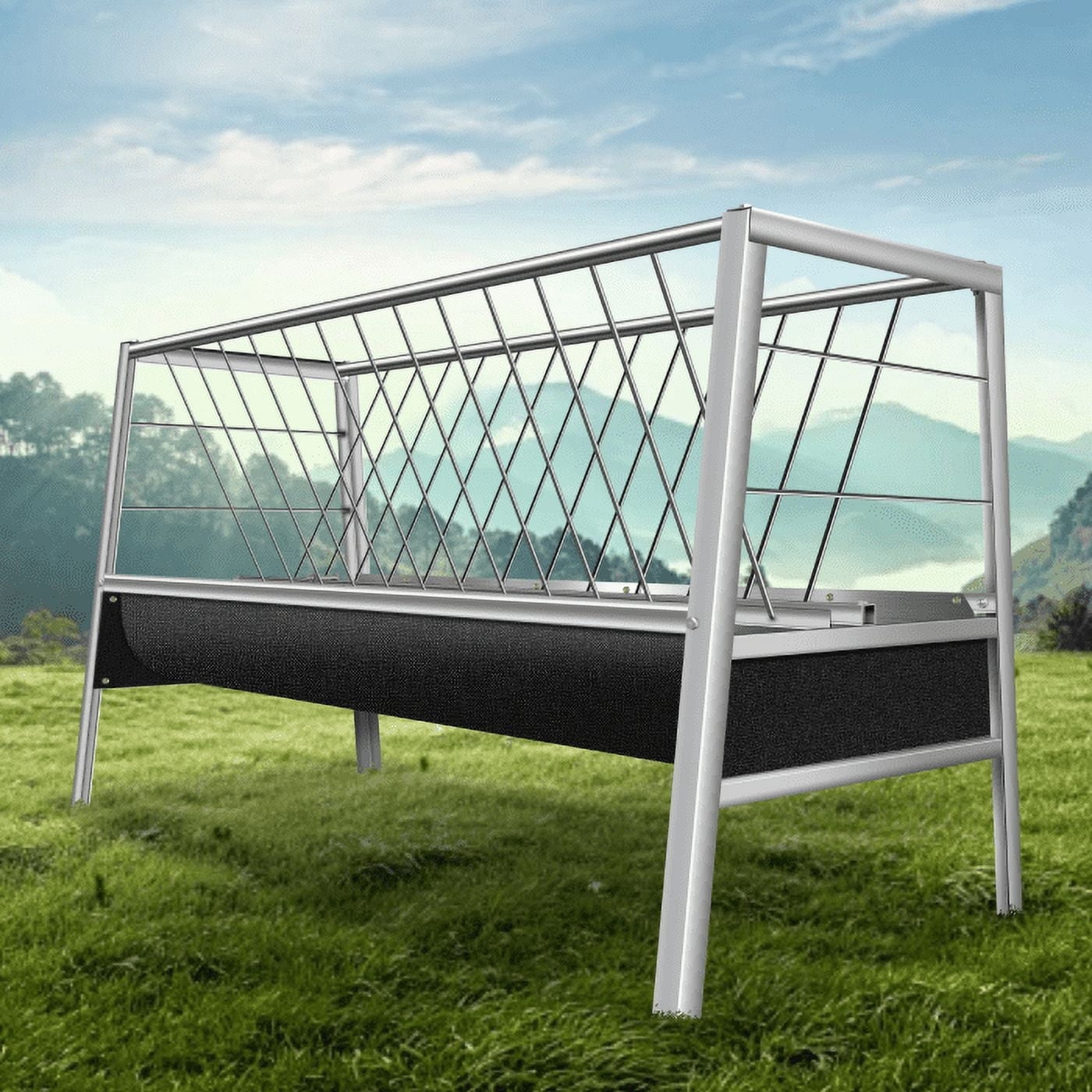 Durable Goat Feeder Sink, Stainless Steel Frame & Rubber Trough ...