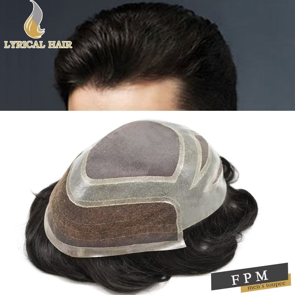 Durable Hair System For Men French Lace Front Mens Toupee Human Hair ...