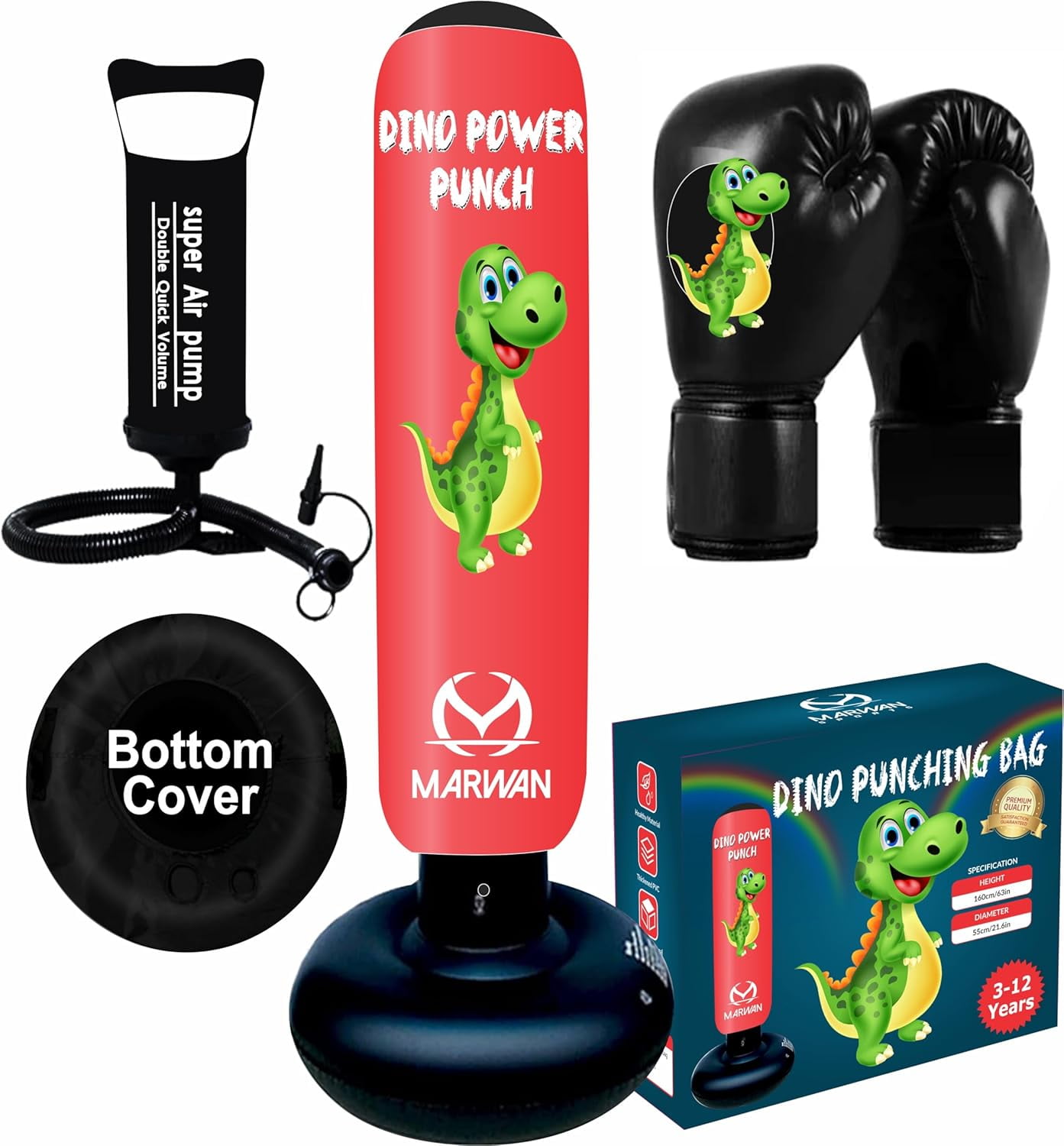 Durable Inflatable Kids Punching Bag for Karate and Boxing – Bounce ...