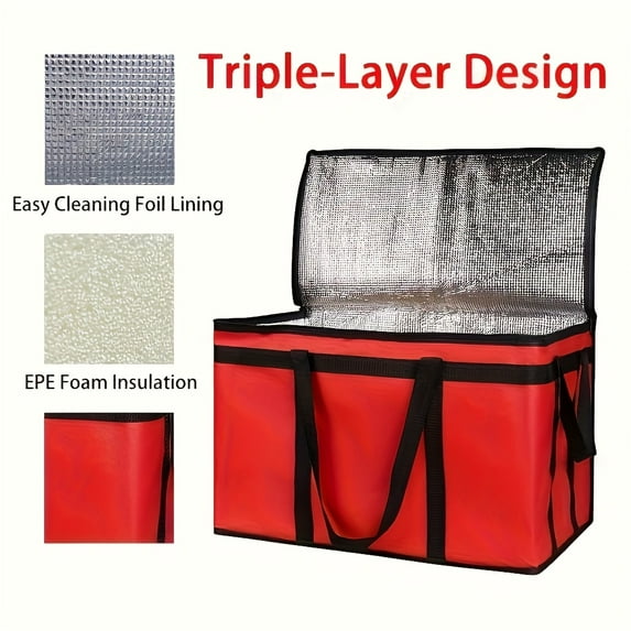 [Durable Insulated Food Bag] XXXL PVC Thermal Cooler Tote - Machine ...