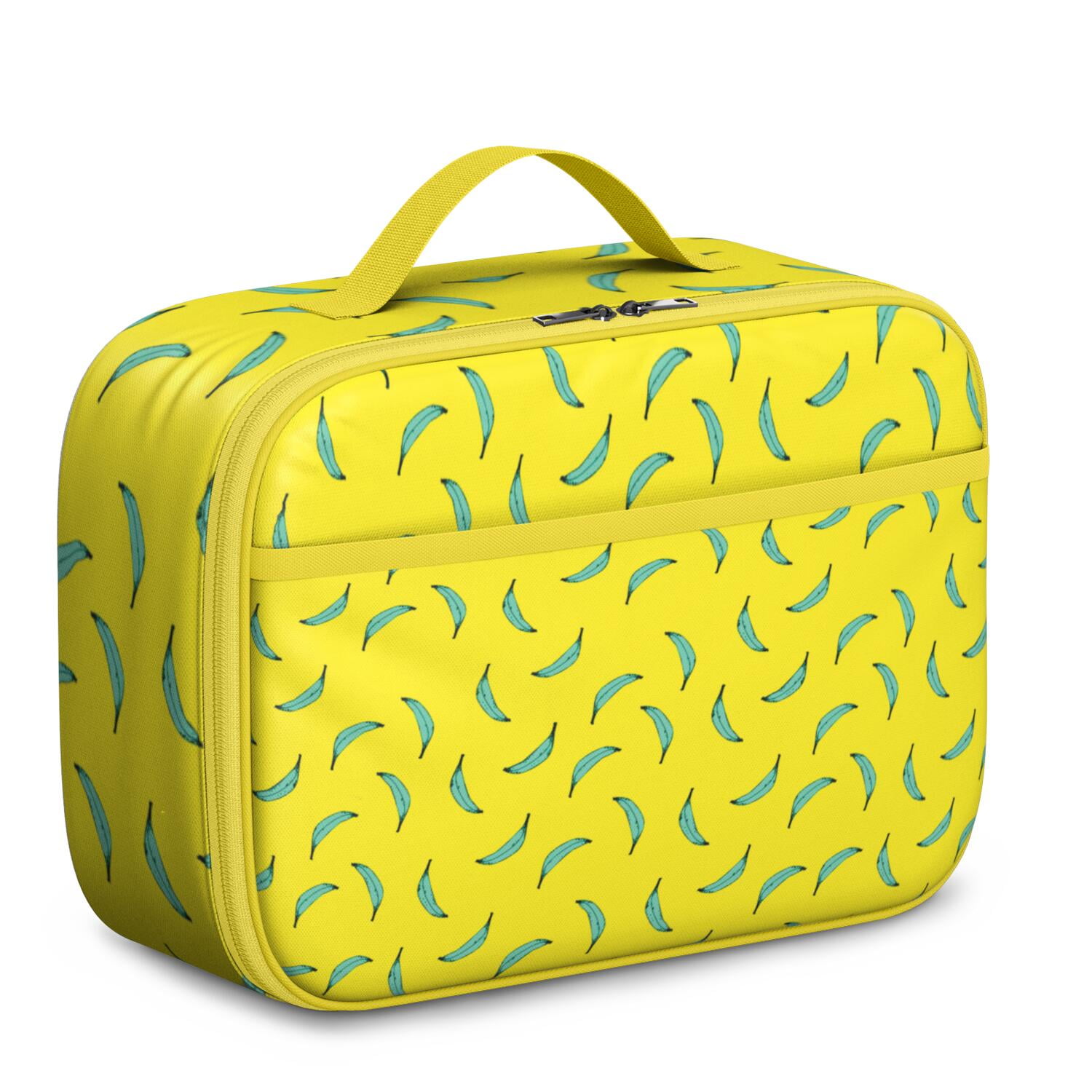 Durable Insulated Lunch Bag With Cute Yellow Banana Print, Lightweight ...