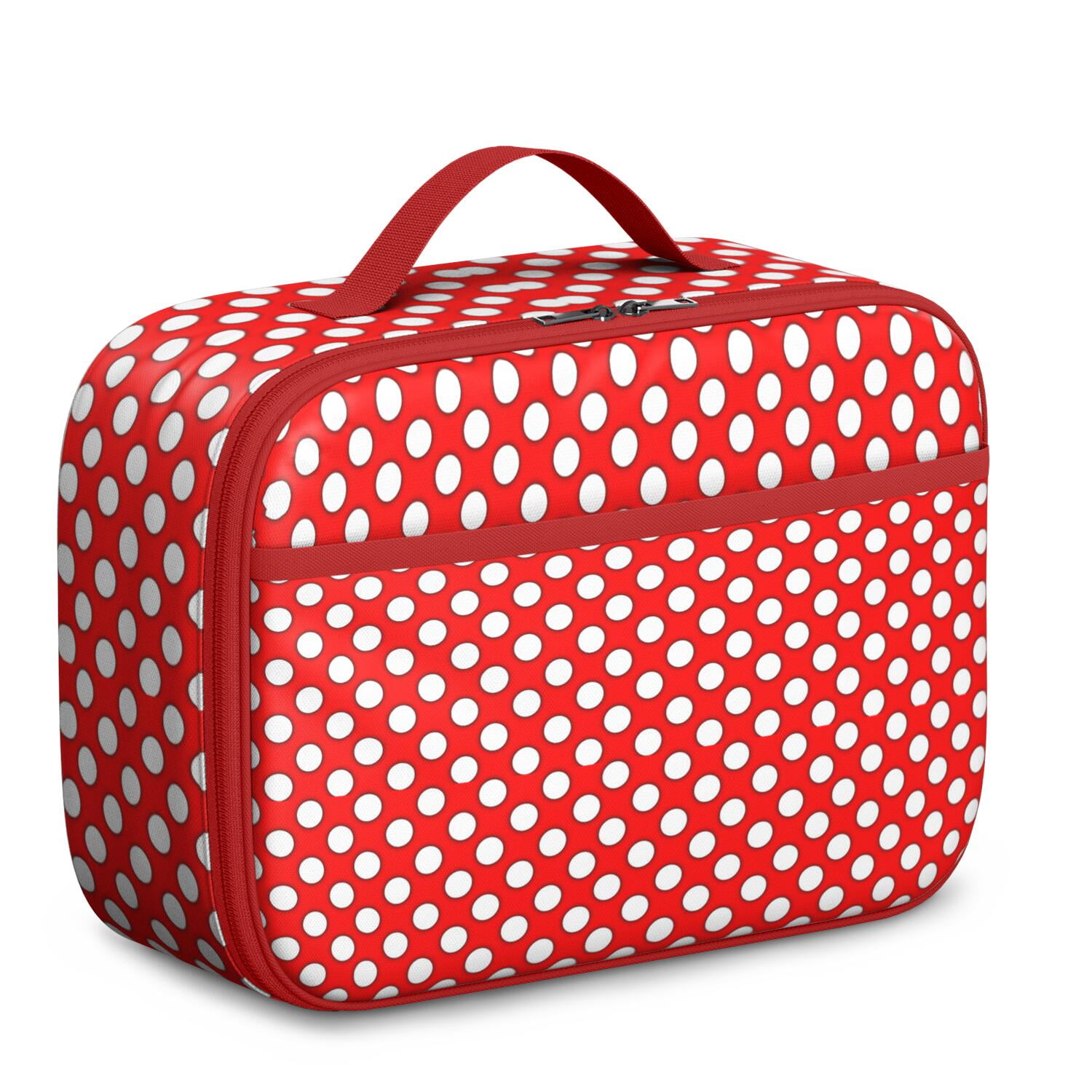 Durable Insulated Lunch Tote With Geometric Polka Texture, Lightweight ...