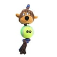 Durable Interactive Dog Toy for Aggressive Chewers Tennis Rope Tug ...