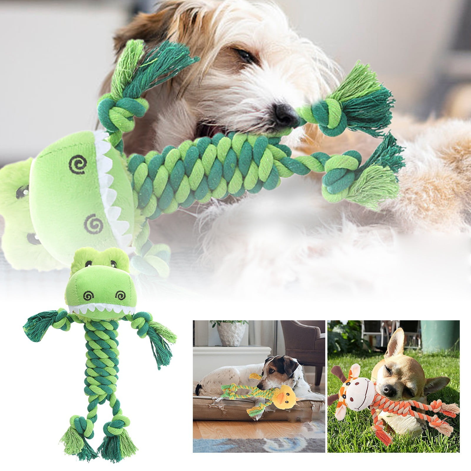Durable Interactive Squeaky Dog Chew Toy for Aggressive Chewers and ...