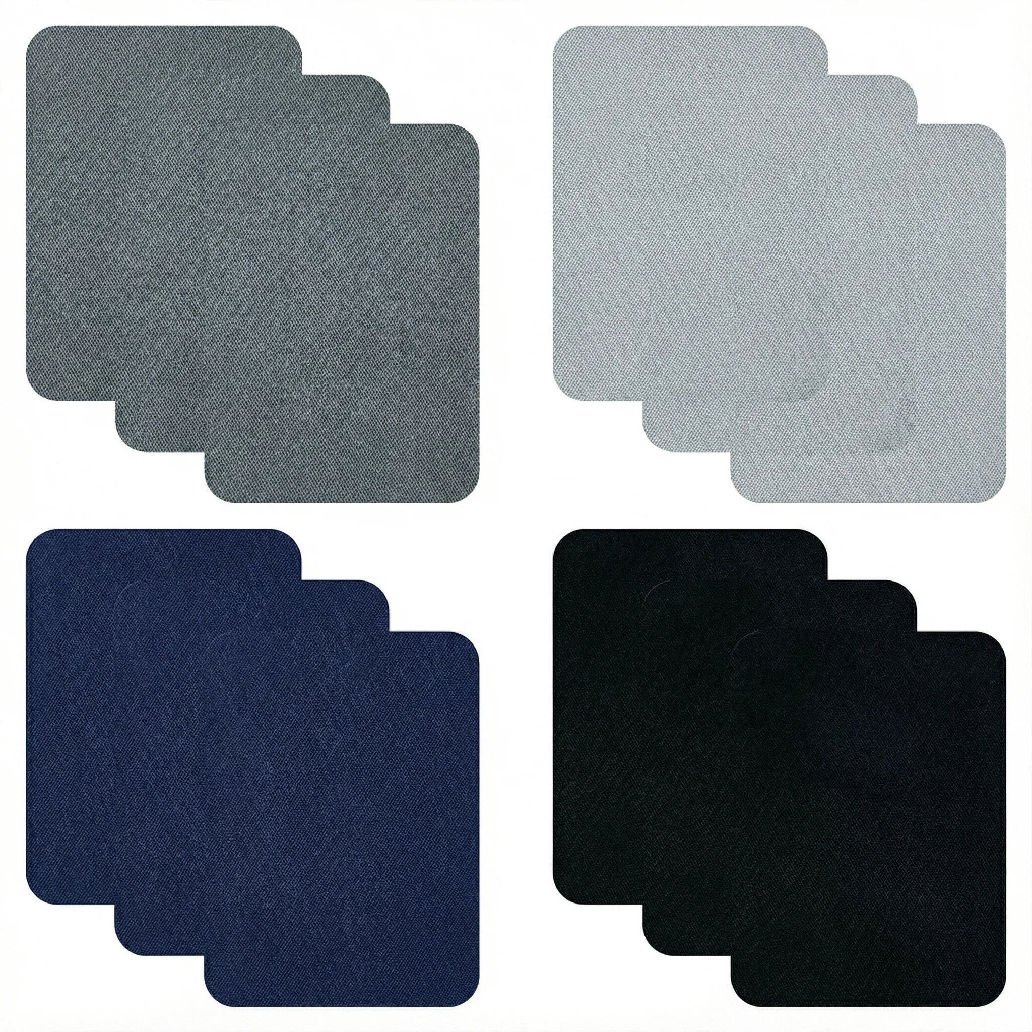 Durable Iron-On Fabric Repair Patches for Clothes, 12-Pack (7.5cm x 10 ...