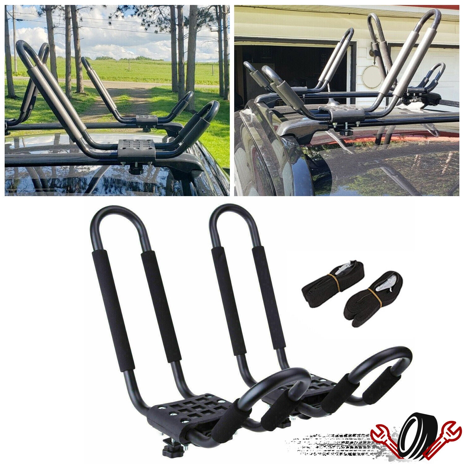 Durable Kayak Roof Rack for SUVs, Cars, and Trucks - Easy Top Mount ...