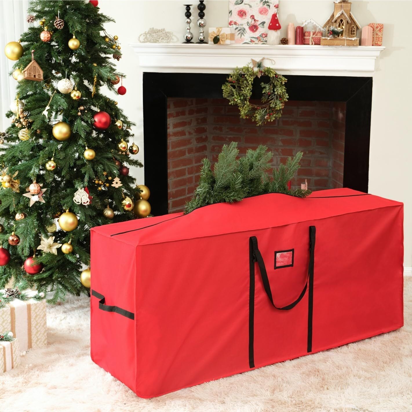 Durable Large Christmas Tree Storage Bag Artificial Xmas Holiday Tree ...
