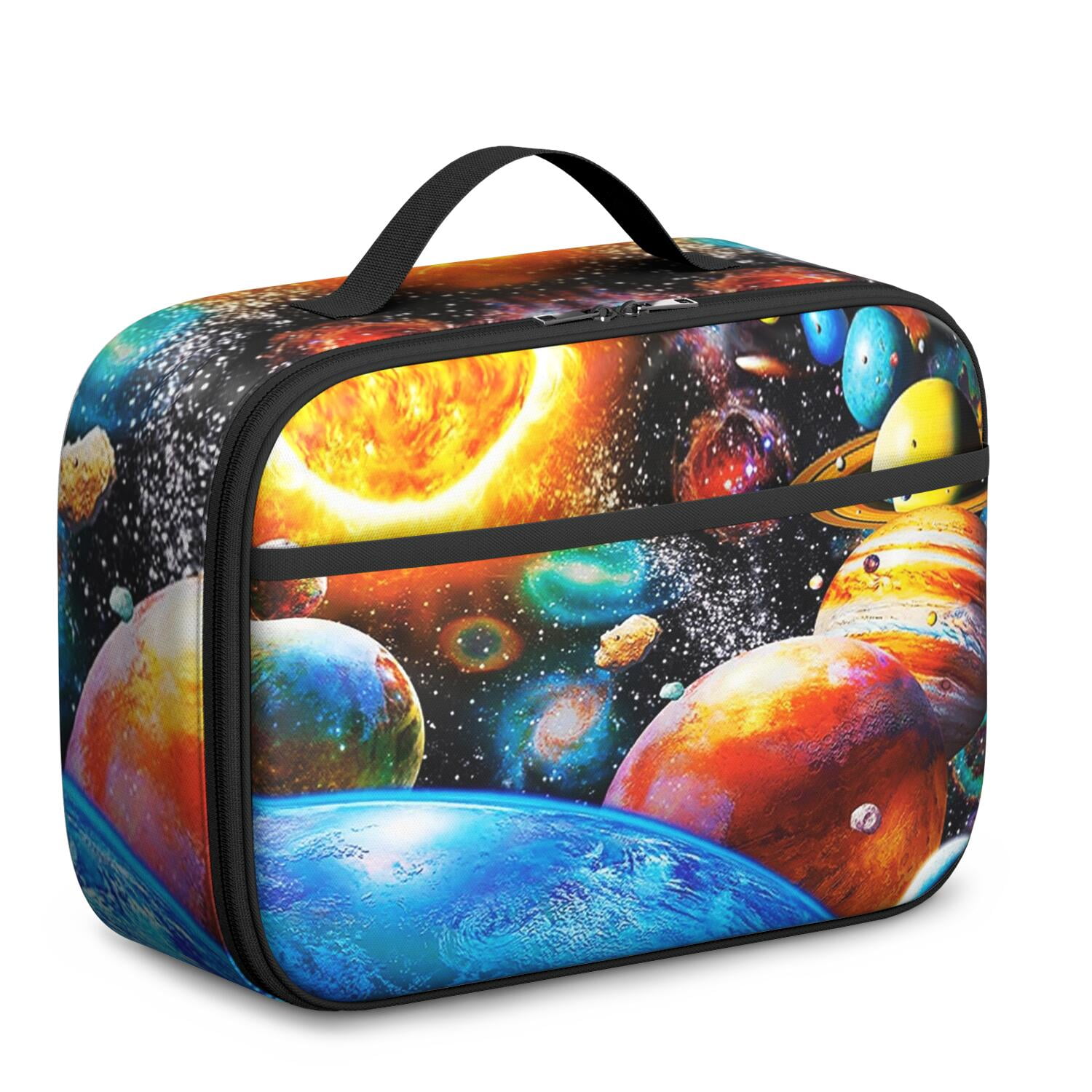 Durable Lunch Box with Playful Space and Galaxy Themes, Including Starry Night, Rocket, Planet ...